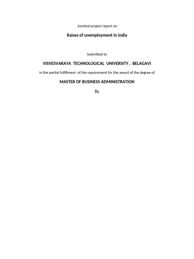 Societal Project (Deekshi) | PDF | Unemployment | Employment