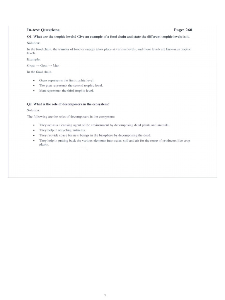 Our Environment Questions and Answers | PDF