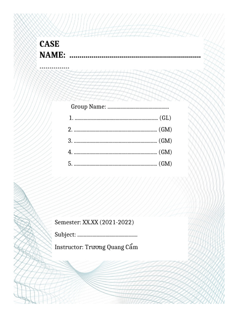 Case Study Form | PDF | Marketing | Public Sphere