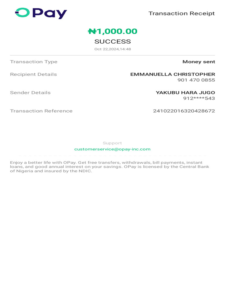Transaction Receipt-241022016320428672 | PDF
