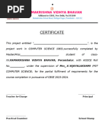 Computer Project Front Page | PDF