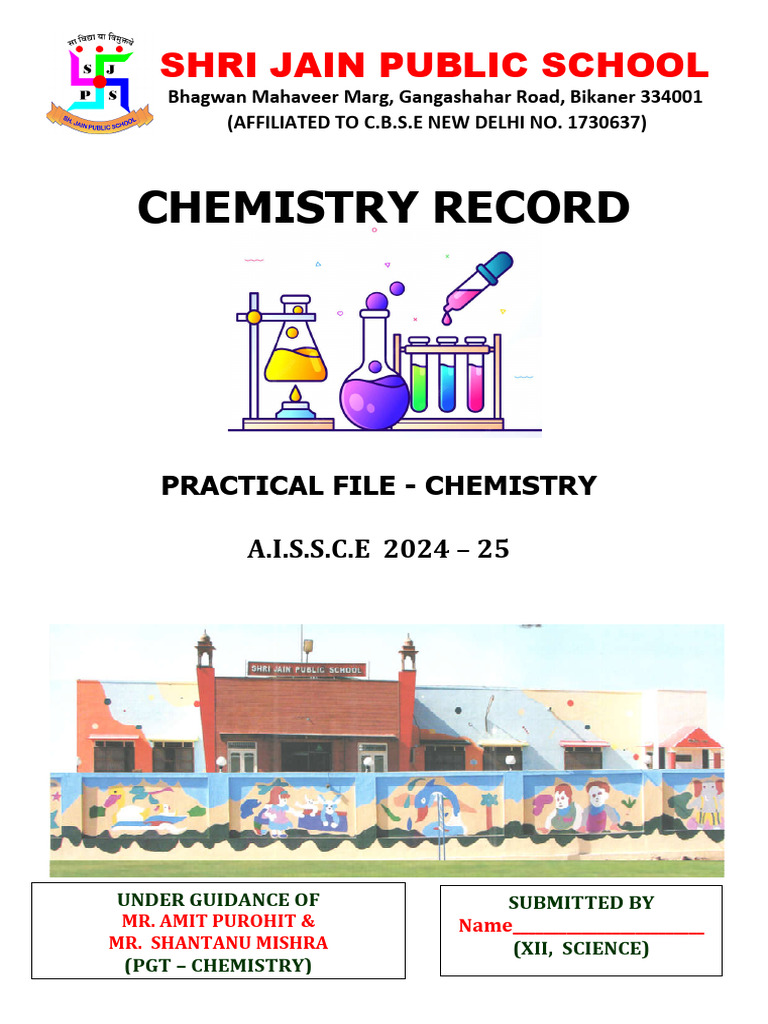 Practical File Chemistry 1 | PDF