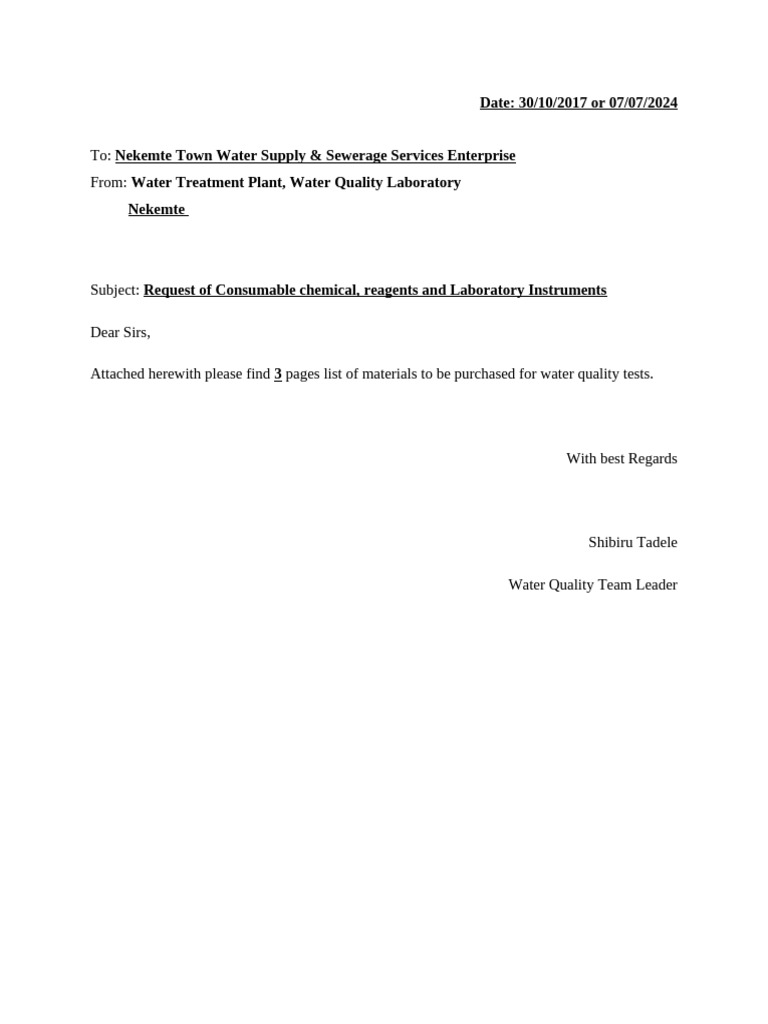 WQ Lab items requistion Bellam | PDF | Nitrate | Chlorine WQ Lab items requistion Bellam | PDF | Nitrate | Chlorine