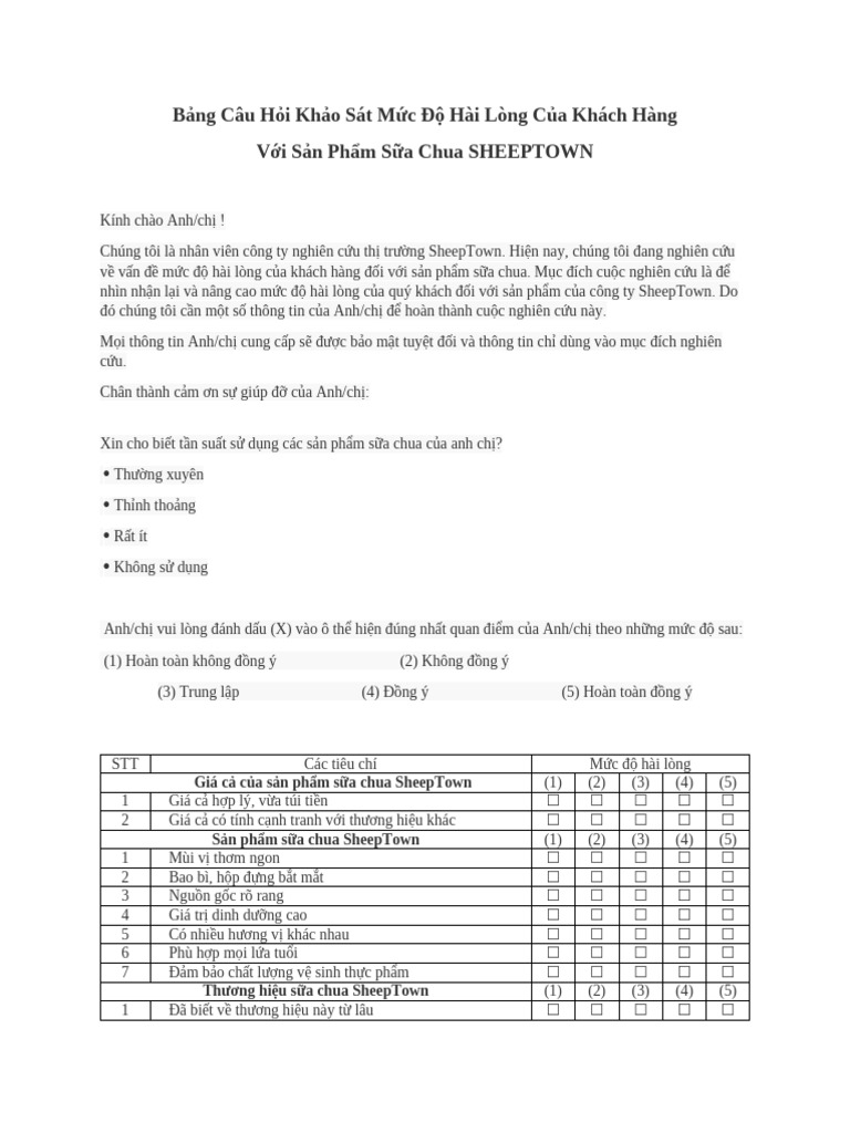 Khảo Sát SheepTown | PDF