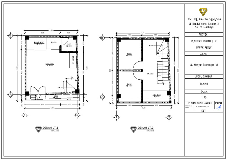 Denah Bapak Ferly Opsi 2 | PDF
