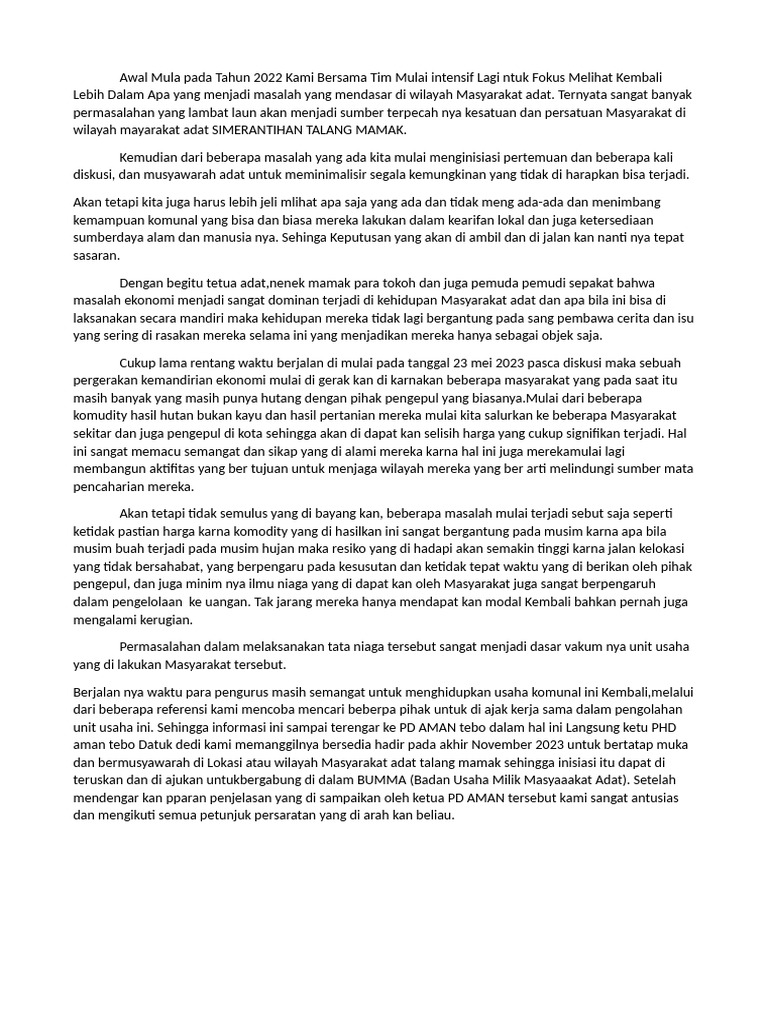 Sejarah Singkat Pembentukan Bumma | PDF