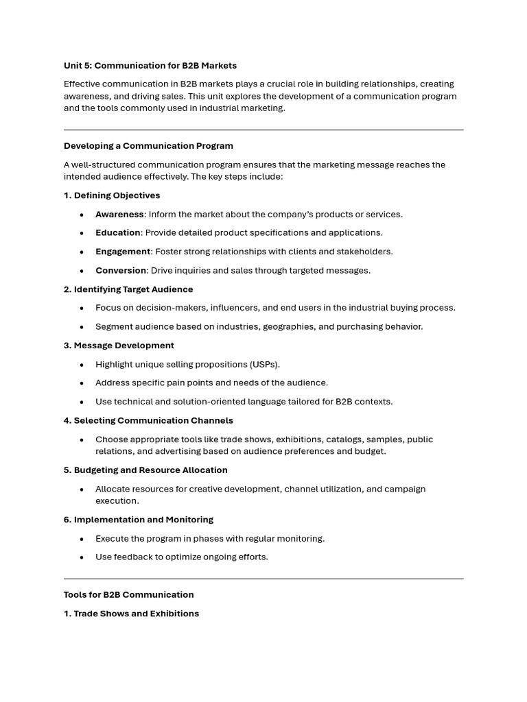 B2B Unit V | PDF | Advertising | Brand