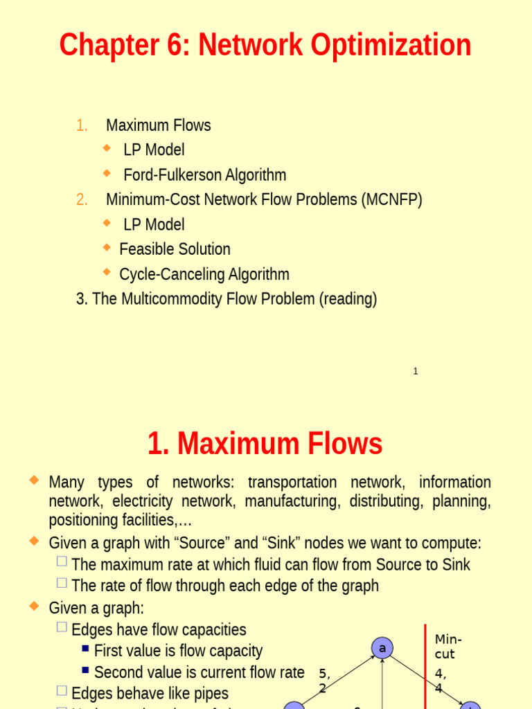 Chapter 6 - Network Flows Optimization | PDF | Theoretical Computer Science | Mathematical ...