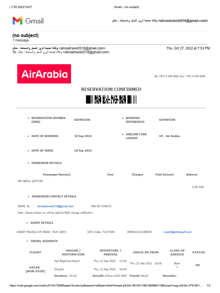 Flight Reservation Confirmation Details | PDF | Civil Aviation | Airlines