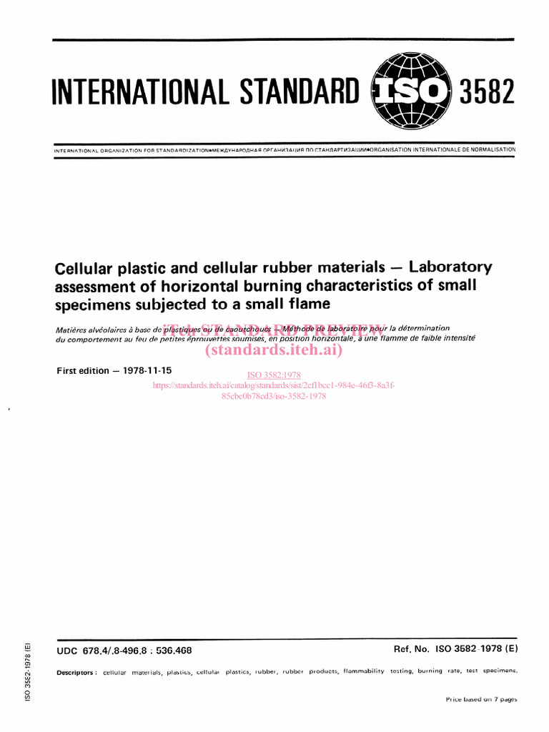 ISO-3582-1978 | PDF | Combustion | International Organization For Standardization