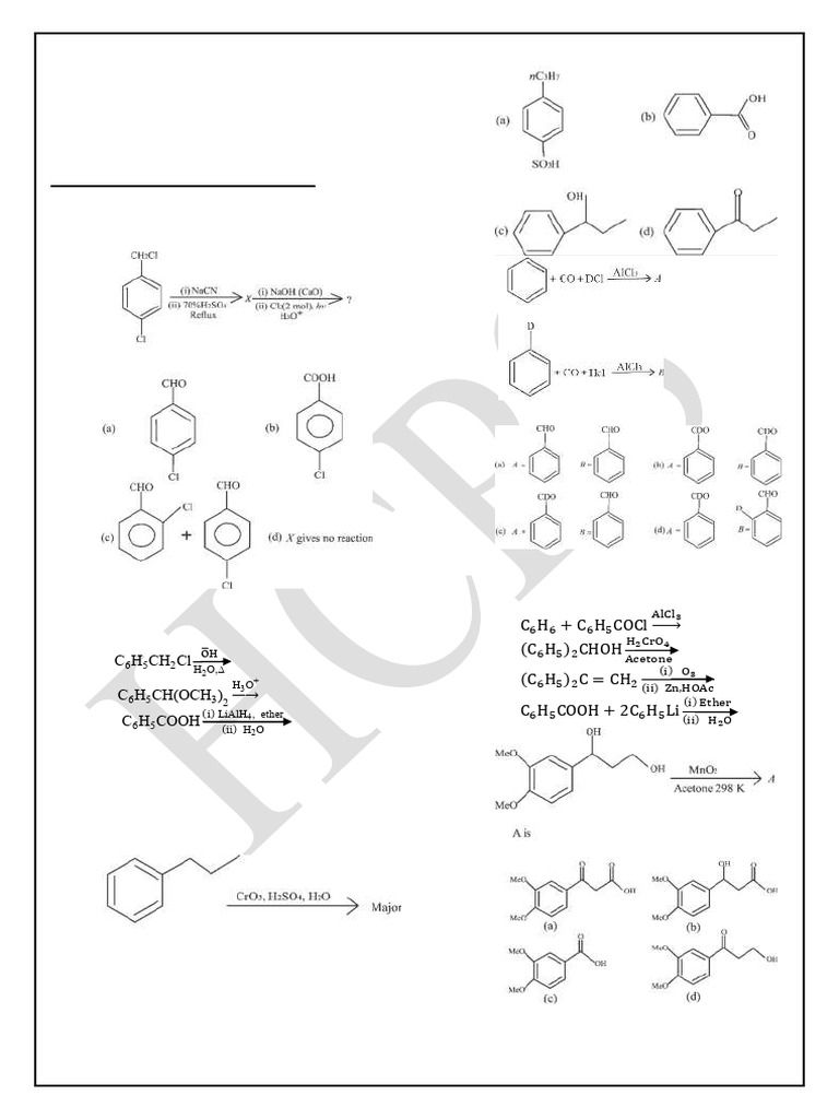 Aromatic Aldehydes, Ketones and Acids | PDF | Chemical Reactions ...