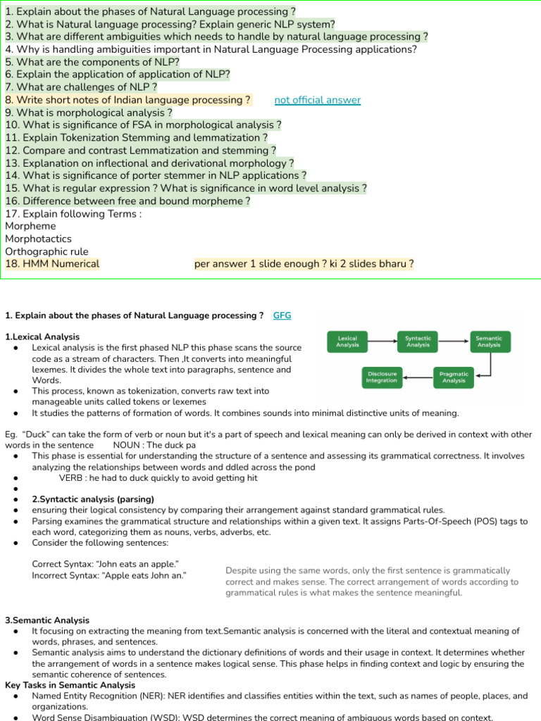 NLP | PDF | Morphology (Linguistics) | Word