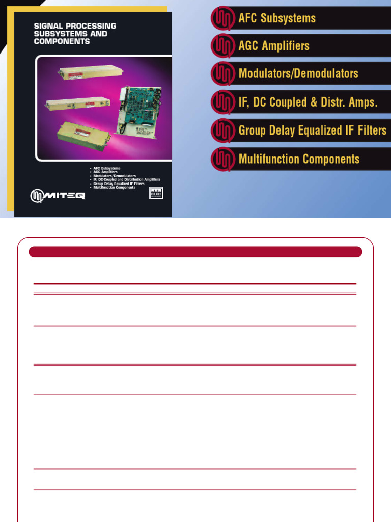 MITEQ_SignalProcess_c33 | PDF | Frequency Modulation | Amplifier