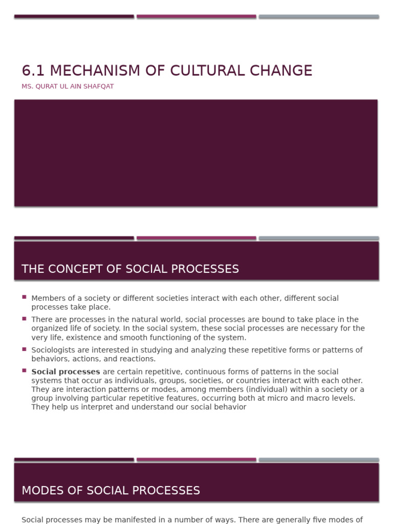 6.1 Mechanisms of Cultural Change | PDF | Society | Cooperation