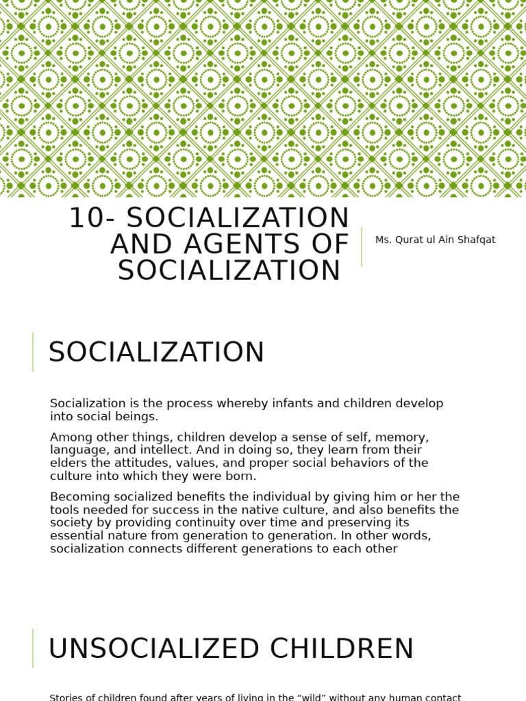 Socialization and Agents of Socialization | PDF | Adolescence ...