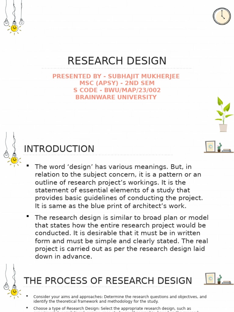 Research Design | PDF | Methodology | Survey Methodology