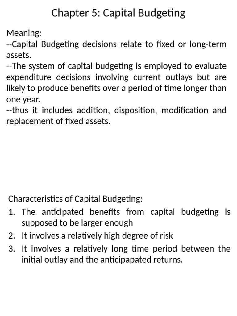 Capital Budgeting Essentials | PDF