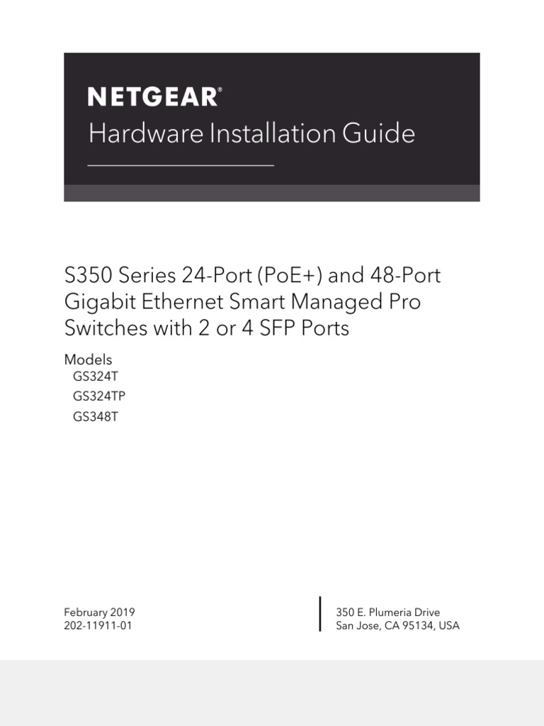 Netgear S350 Series Smart Managed Switch | PDF | Network Switch ...