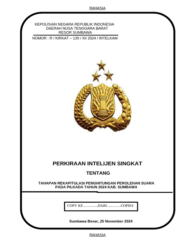 Kirkat Tahapan Rekapitulasi Penghitungan Perolehan Suara Pilkada Tahun ...