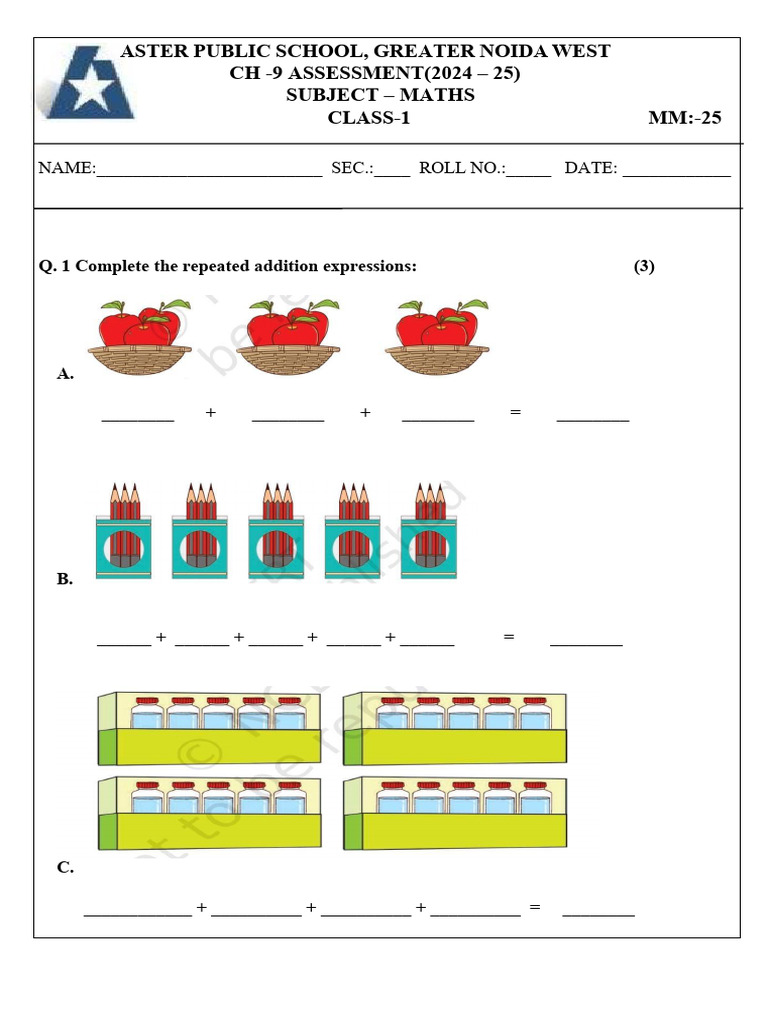 Maths CH 9 Ass | PDF
