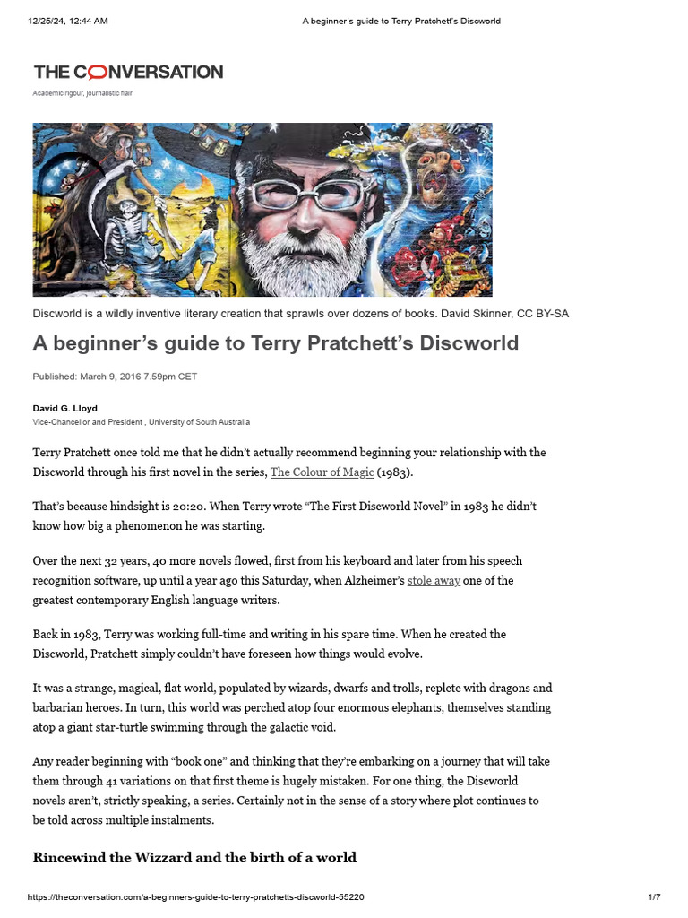 A Beginner's Guide To Terry Pratchett's Discworld | PDF | Discworld | Terry Pratchett