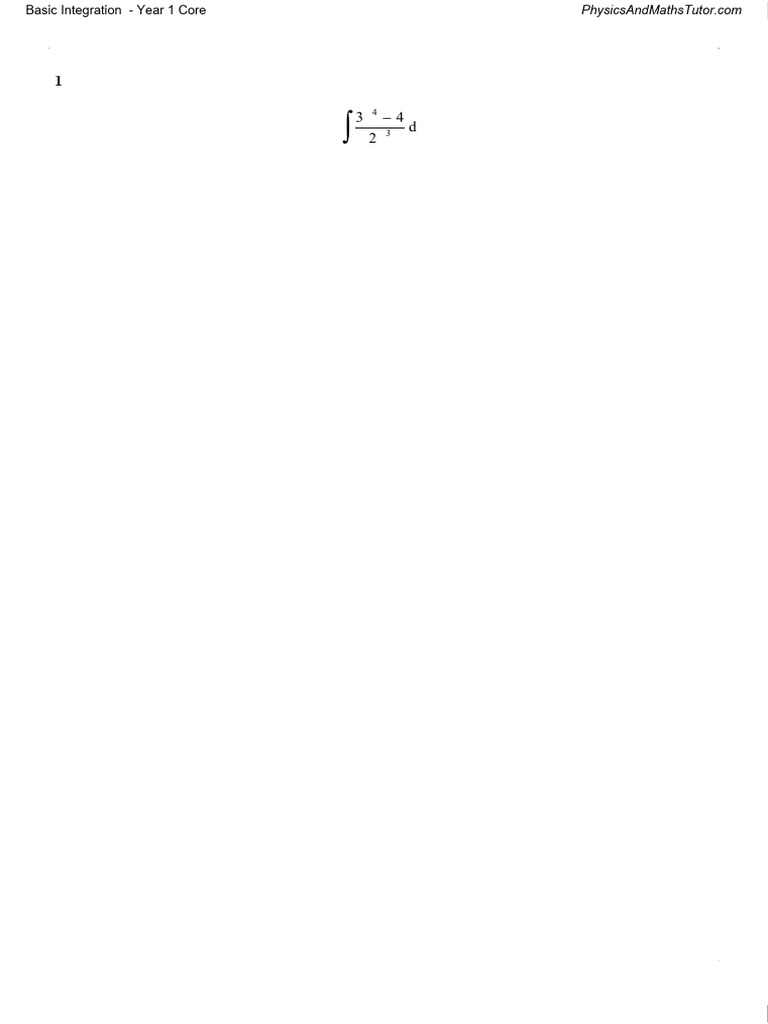 BasicIntegrationQP | PDF | Mathematical Physics | Equations