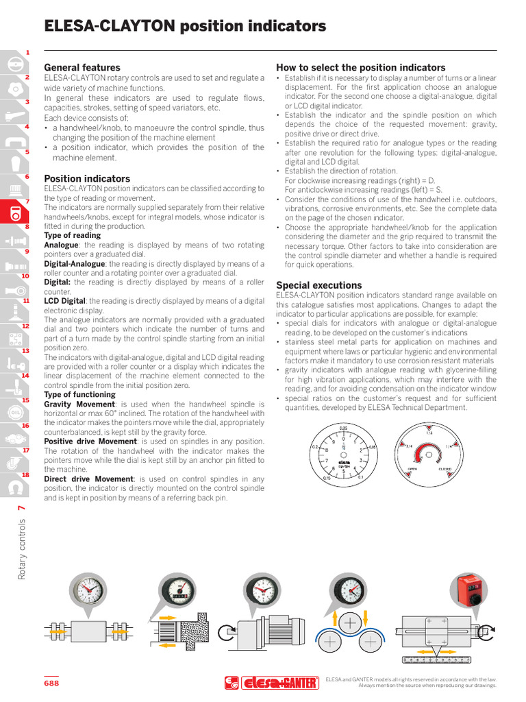Handwheels Indicators EN | PDF | Machines | Rotation