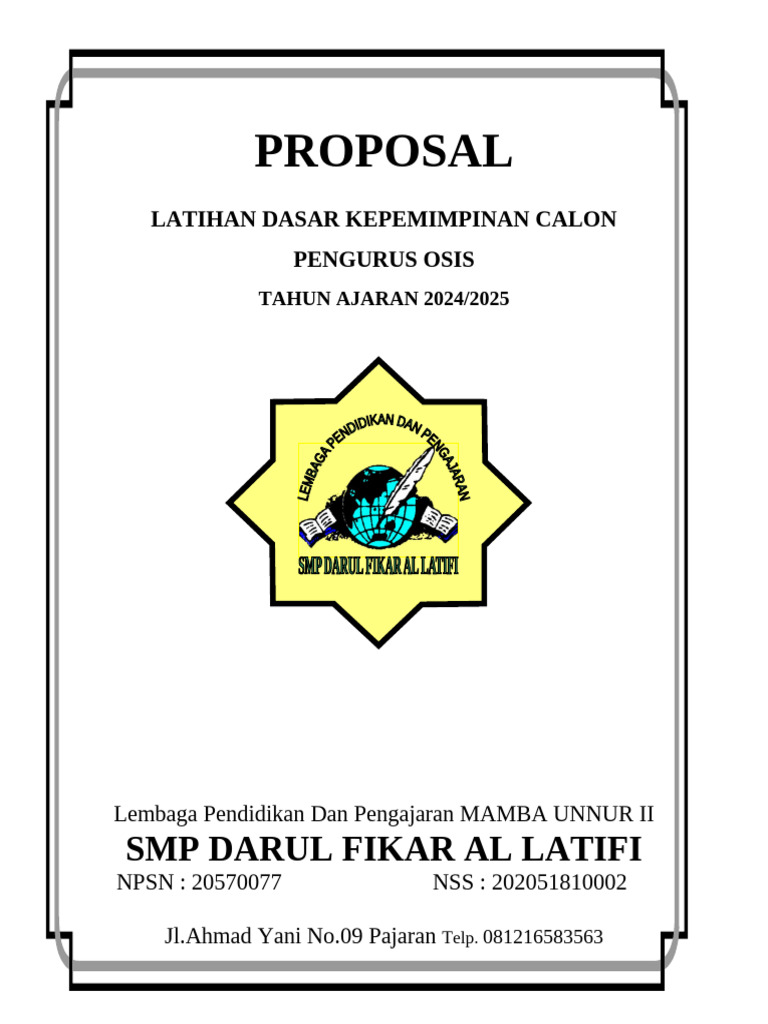 PROPOSAL LDK OSIS 2024-2025 | PDF