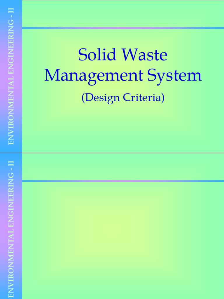 Lecture 13 SWM Design Criteria | PDF | Landfill | Groundwater