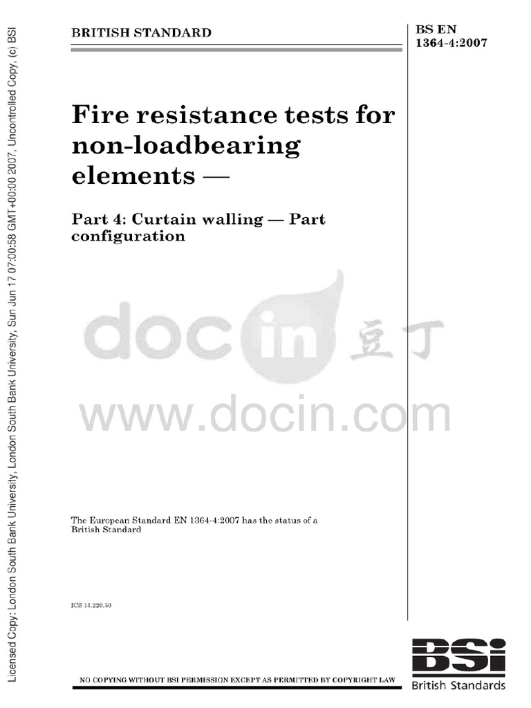 BS en 1364 4 2007 | PDF