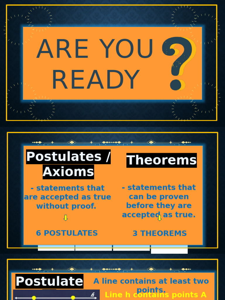 G8 - Postulates and Theorems | PDF | Line (Geometry) | Axiom