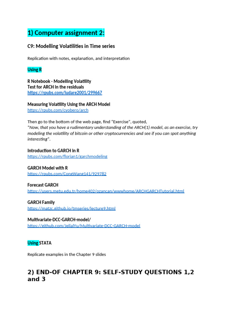 R Notebook: Volatility Modeling | PDF
