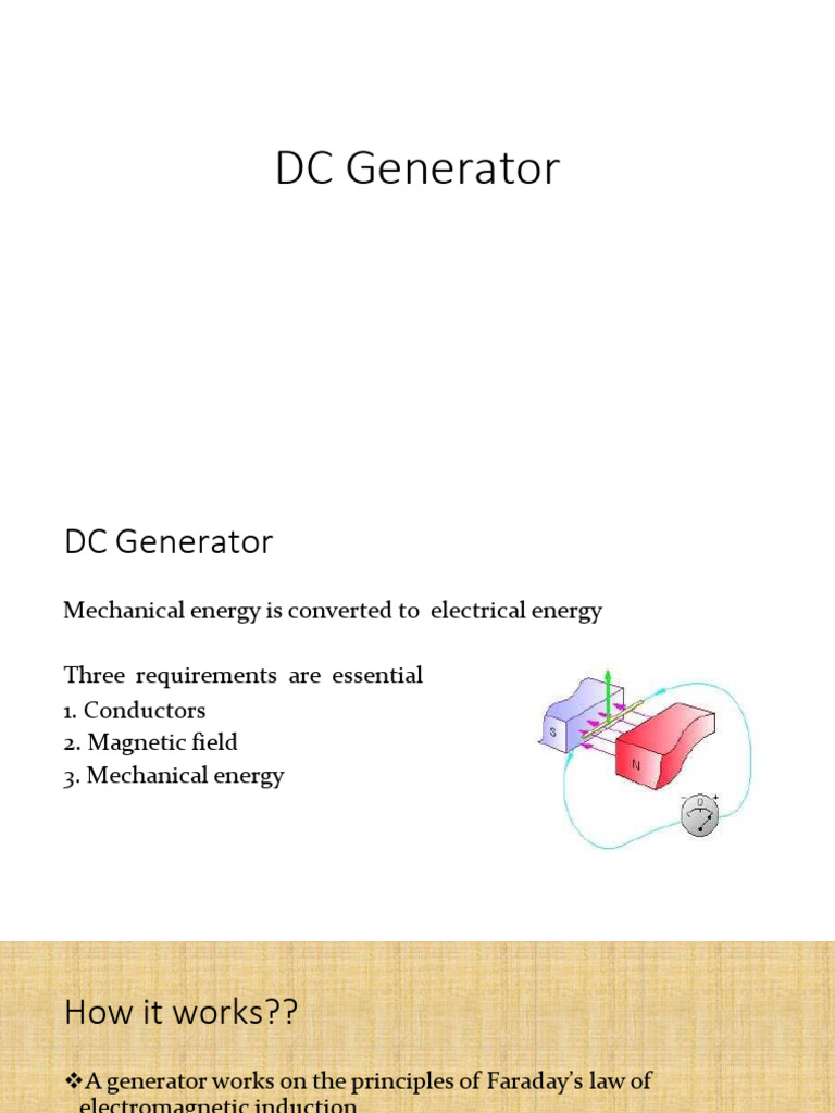 DC Generator | PDF | Electromagnetic Induction | Electromagnetism