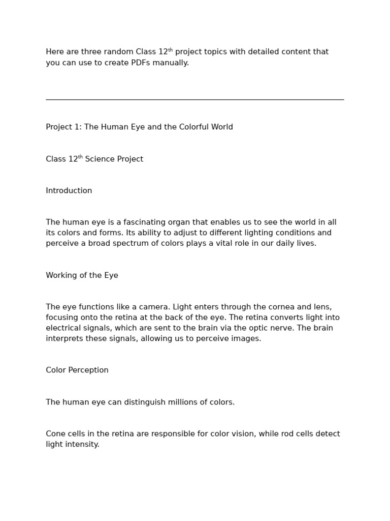 Project 1 | PDF | Optics | Light
