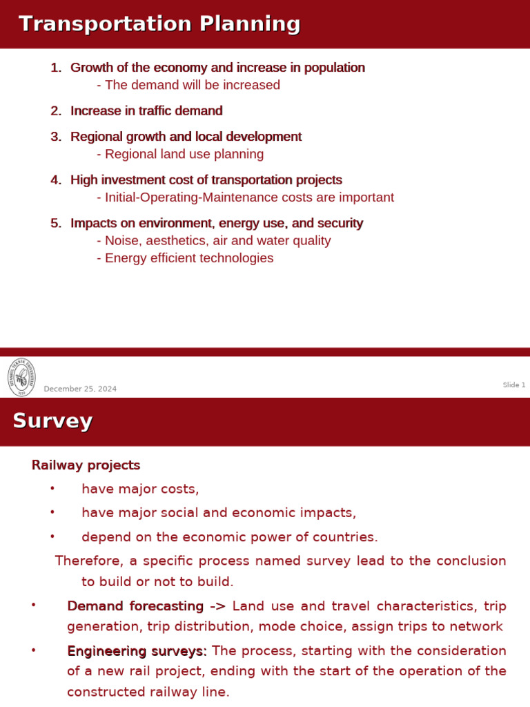 Fifth - Transportation Planning | PDF | Surveying | Rail Transport