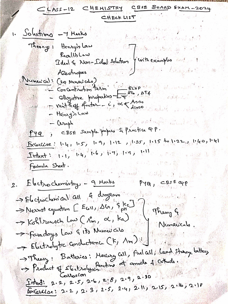 Pre-Board Revision Plan | PDF