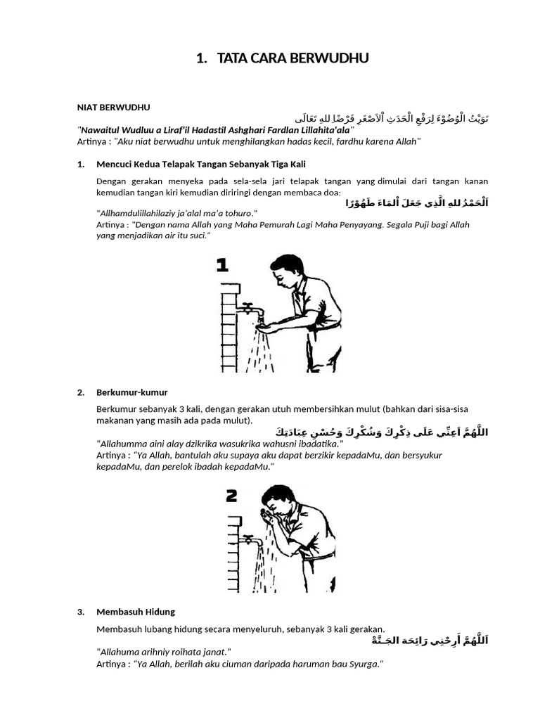 Tata Cara Berwudhu yang Benar | PDF