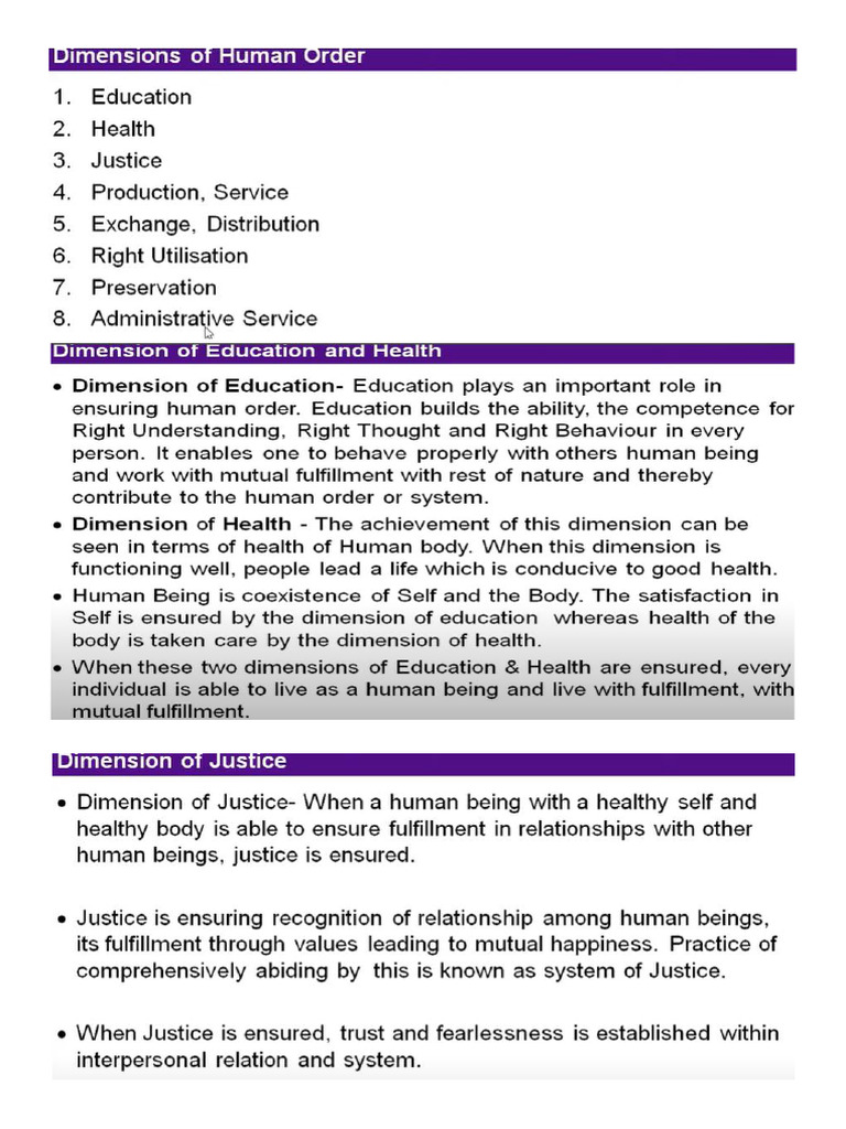 What do you mean by Universal Human Order as continuity Also discuss ...