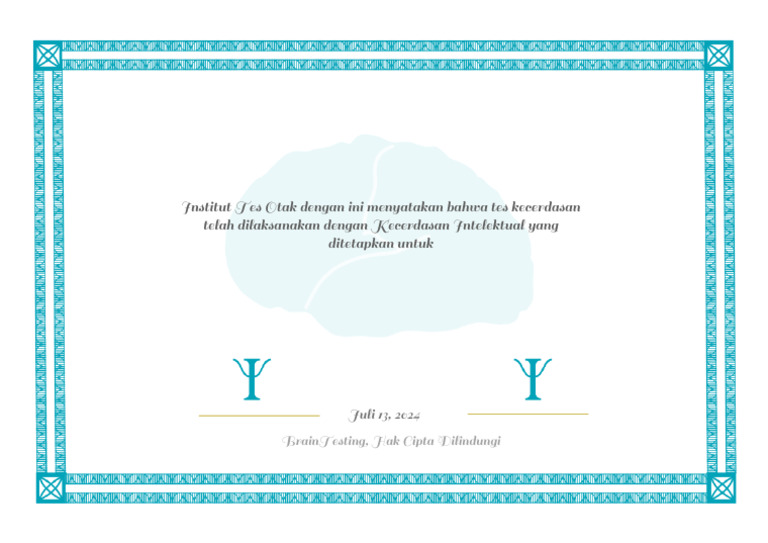 Iq Test Certificate Pdf