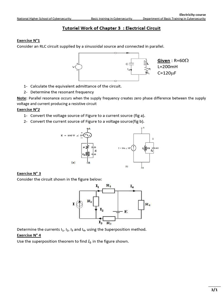 Tutorielle Work Chapter 3 | PDF | Computer Engineering | Electronic Circuits