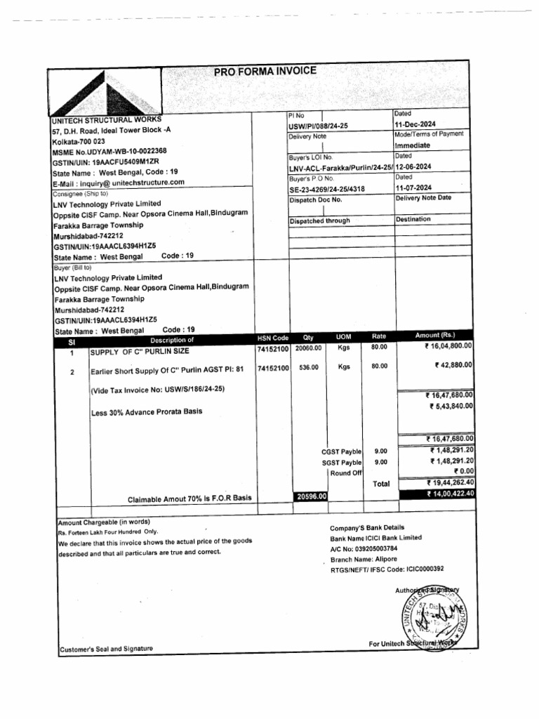 Revised LNV Farakka PI 88 | PDF