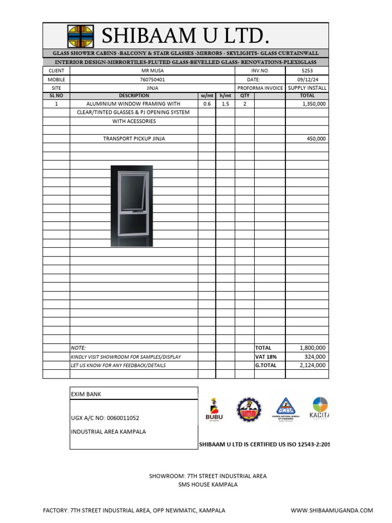 MR Musa Windows Jinja - Shibaam | PDF