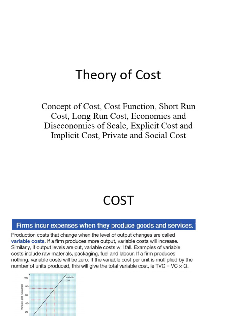 Theory of cost | PDF | Marginal Cost | Expense