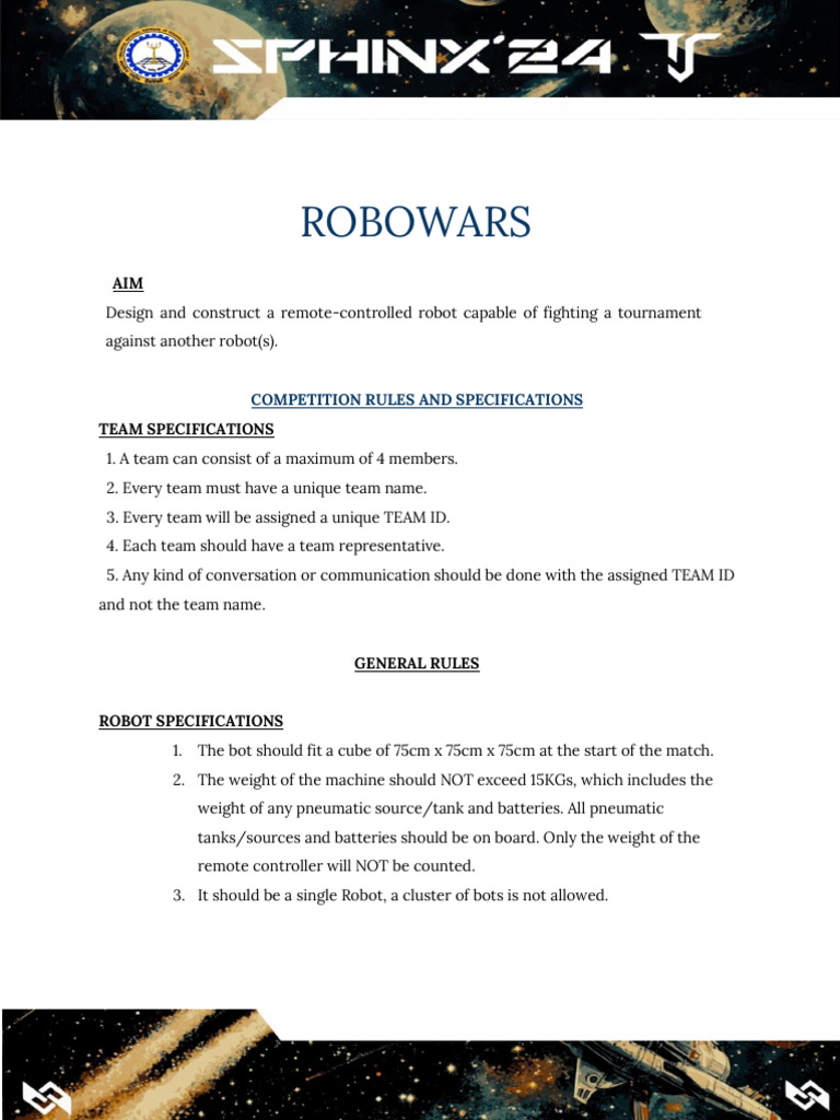 Robowars PS | PDF | Robot | Robotics