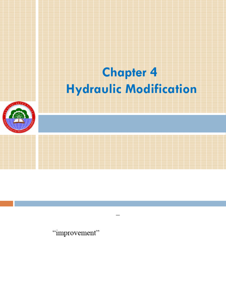 Chapter 4 Hydraulic Modification | PDF | Drainage | Soil Mechanics