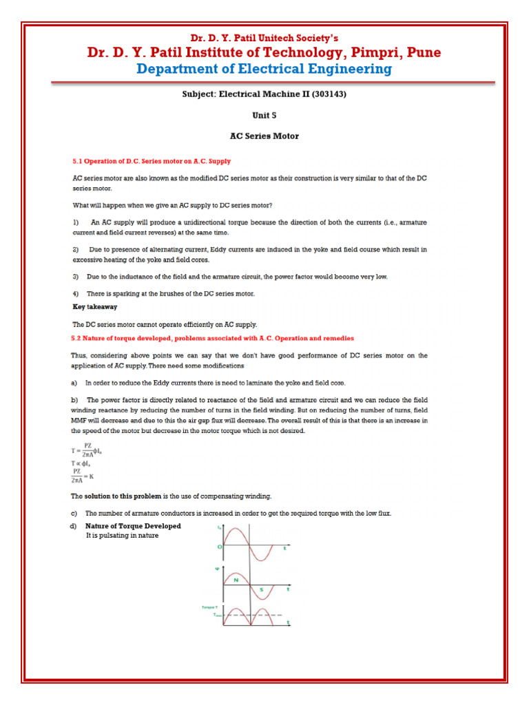 Notes EM II - Unit 5 | PDF
