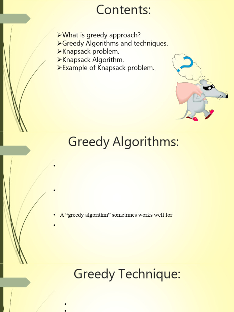 Greedy Algorithms & Knapsack Problem | PDF | Mathematical Optimization | Mathematical Analysis