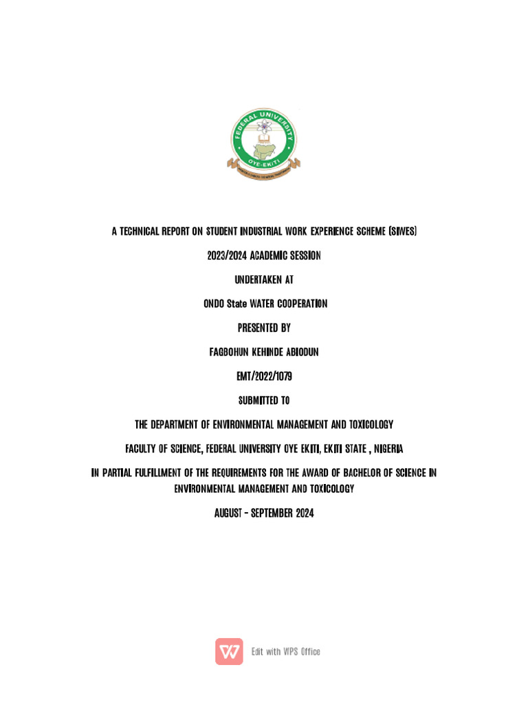 My Siwes Report PDF | PDF