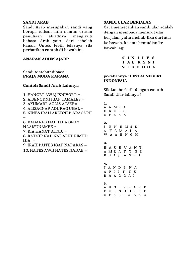 Sandi Kreatif untuk Pramuka | PDF