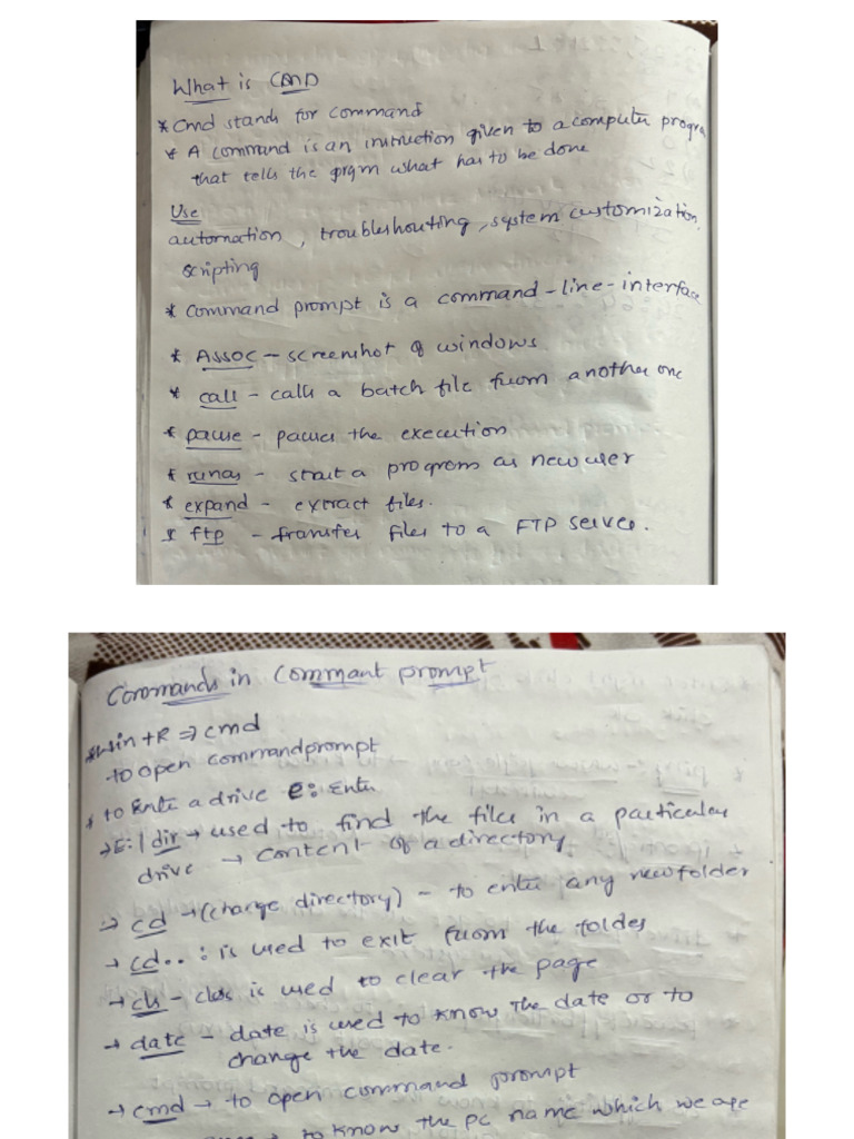 Command Prompt and Shortcut Keys | PDF